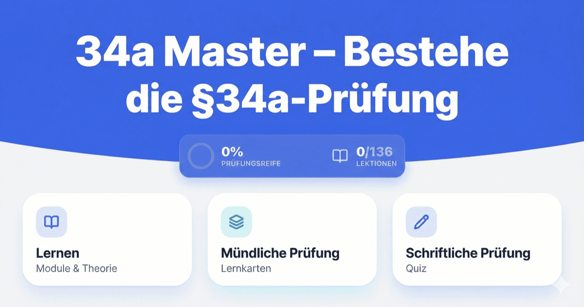34a Prüfungsfragen 2026: 701 Fragen kostenlos üben | 34a Master
